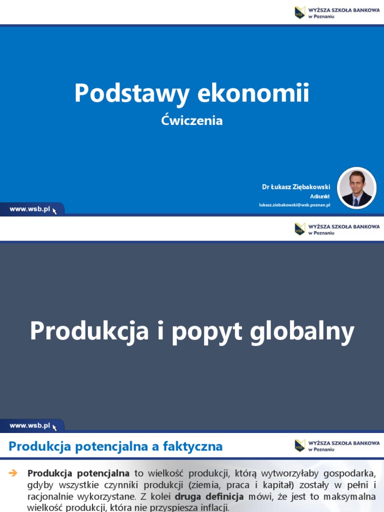 Ćwiczenia 6 - Produkcja I Popyt Globalny | PDF