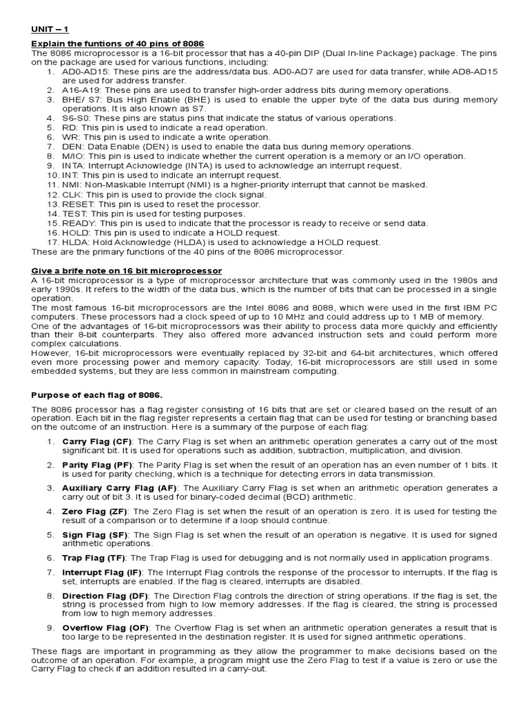 2022 microprocessor and interfacing | PDF | Microcontroller | Microprocessor