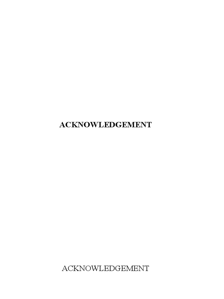 ACKNOWLEDMENT | PDF