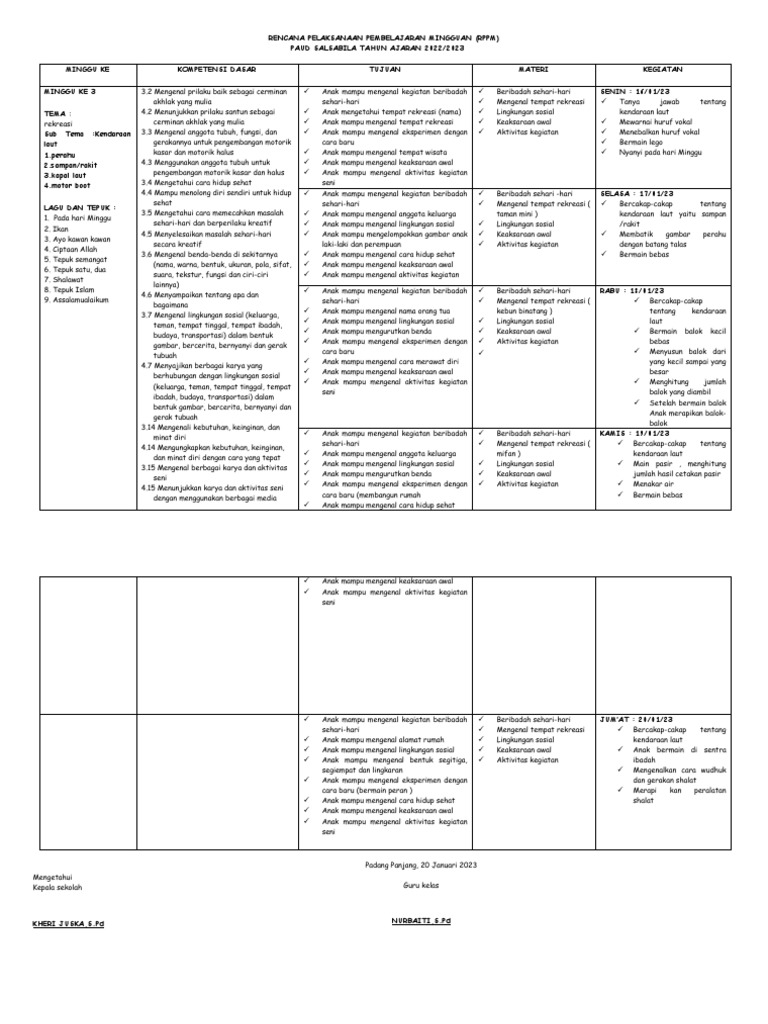 RPPM 3 4 Kendaraan Laut Udara | PDF