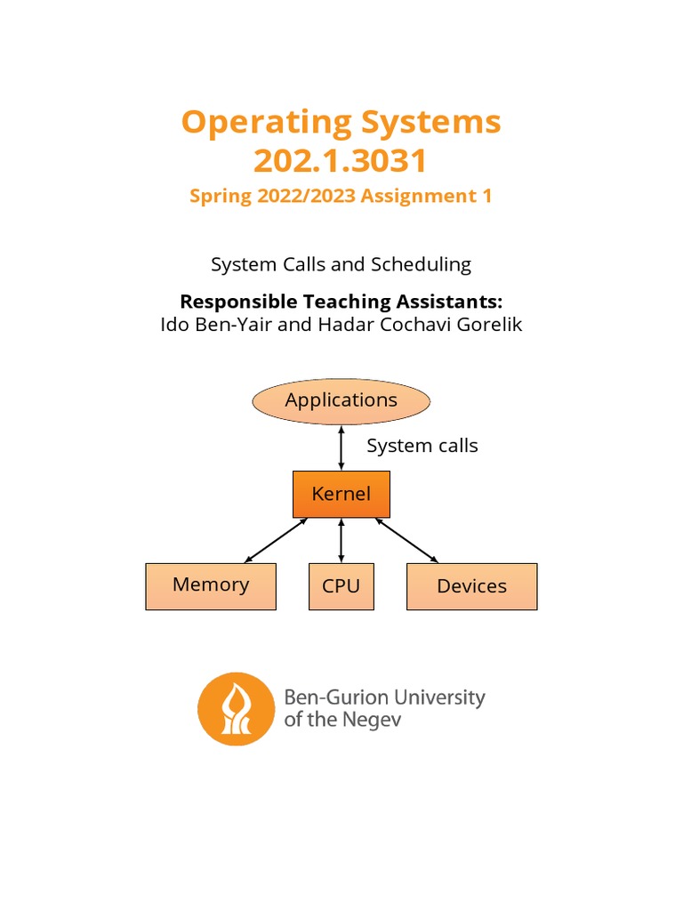 Operating Systems 202.1.3031: Spring 2022/2023 Assignment 1 | Download Free PDF | Scheduling ...