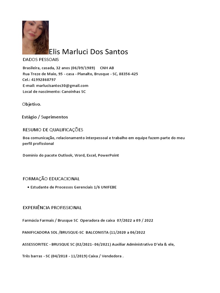 Elis Marluci Dos Santos | PDF