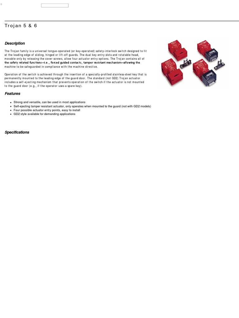Trojan 5 & 6: Description | Download Free PDF | Switch | Mains Electricity