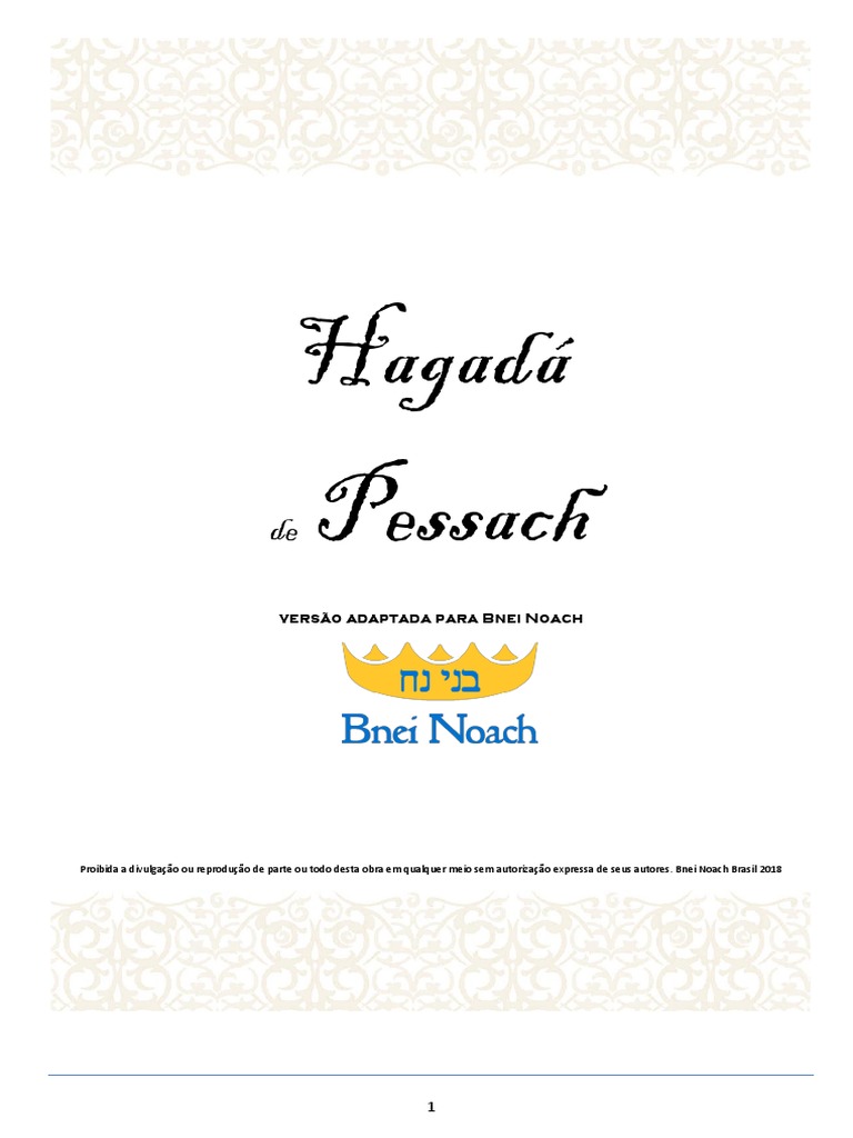 Hagadá de Pessach para Bnei Noach FINAL | PDF | Páscoa judaica | Deus