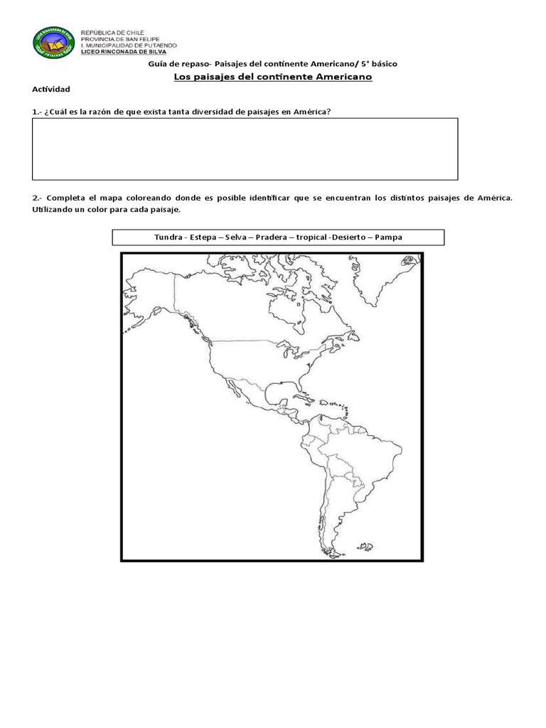 Guía de Paisajes de América 5° Básico | PDF | Hogar, jardinería y bricolaje