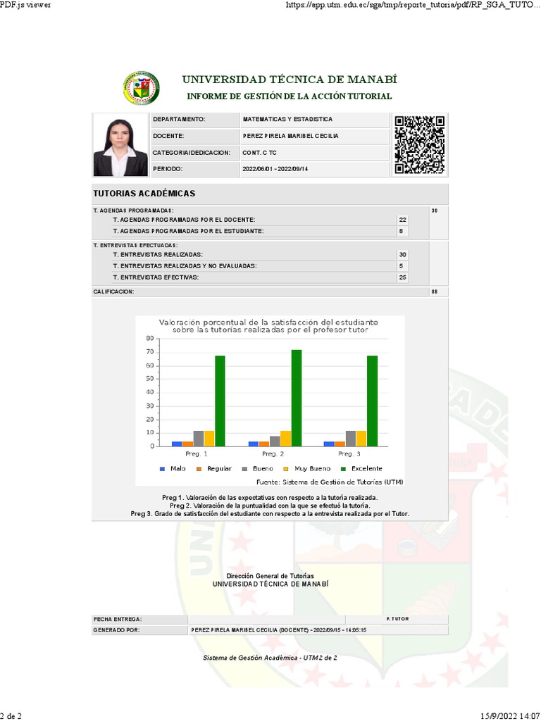 Reporte de Tutorías - Js Viewer | PDF