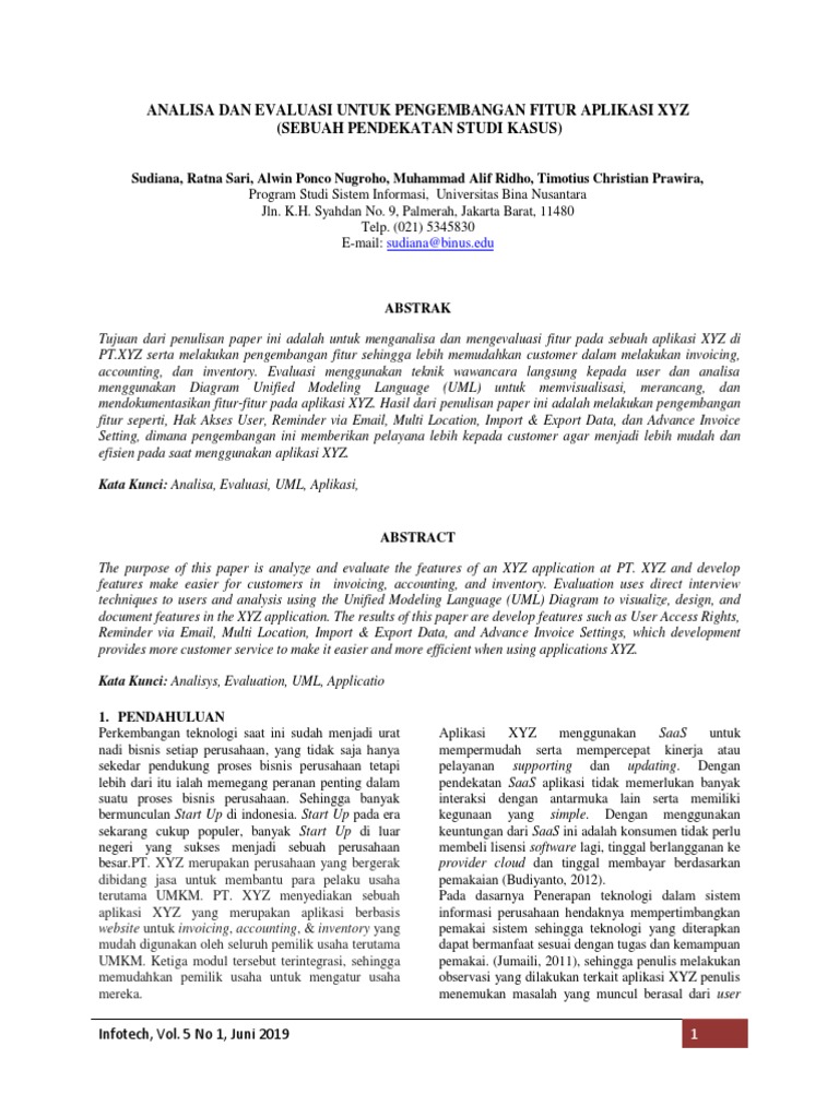 Analisa Dan Evaluasi Untuk Pengembangan Fitur Apli | PDF