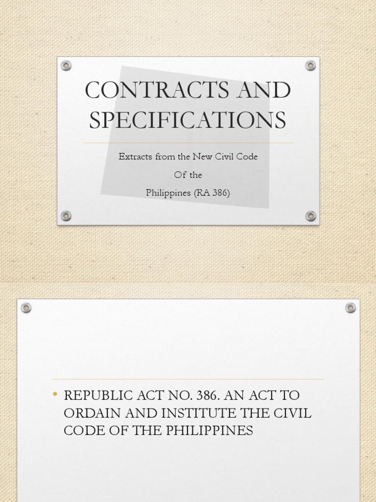 02 - CHAPTER 1 - Contracts and Specifications | PDF | Specification ...