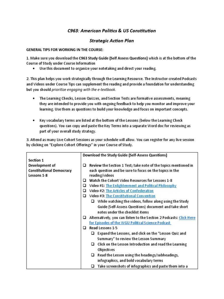 Study Guide for US Politics & Constitution | PDF | Quiz