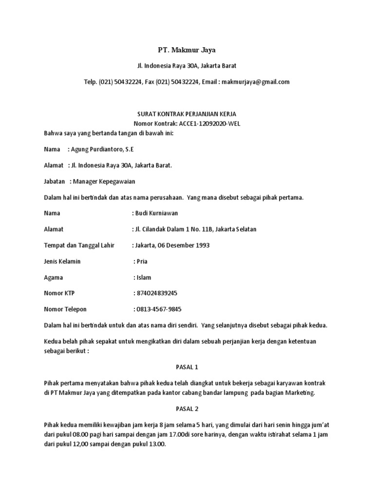 PT Makmur Jaya | PDF