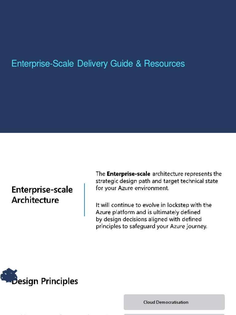 CAF Enterprise-Scale Landing Zone - CSA Delivery Guide | PDF | Domain ...