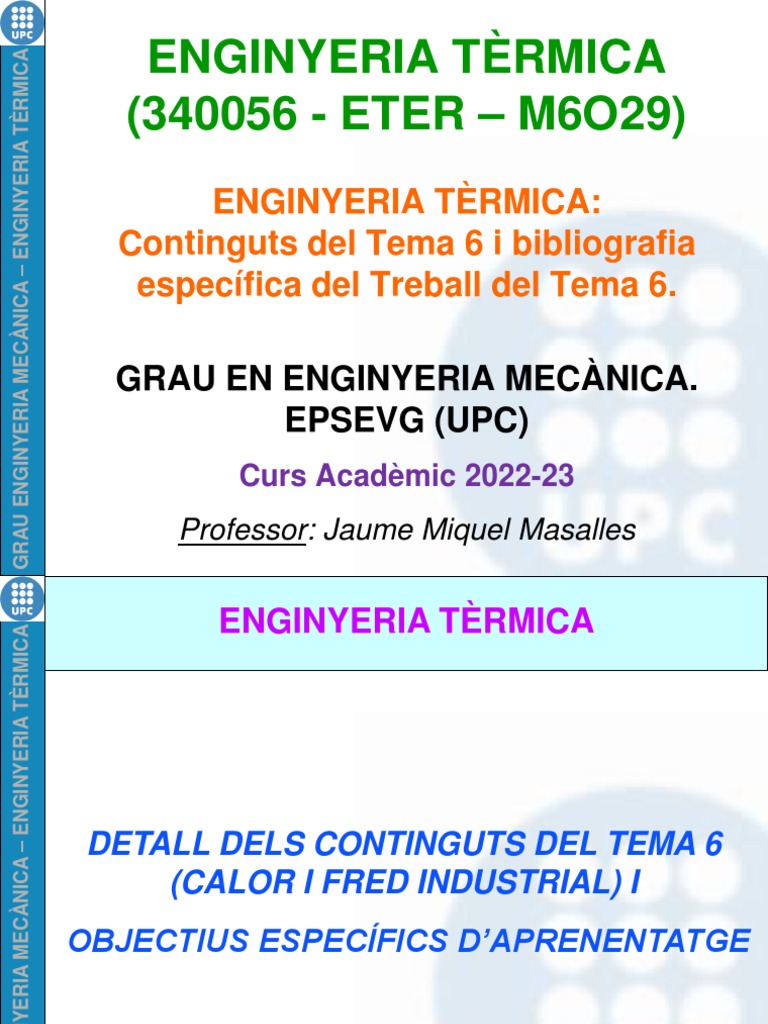 Continguts I Bibliografia Pel Treball Tema 6 - Curs 2022-23 | PDF