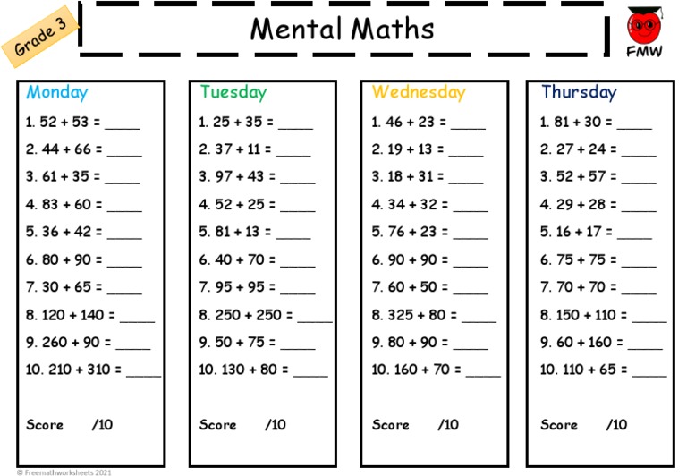 Mental Maths A Day | PDF