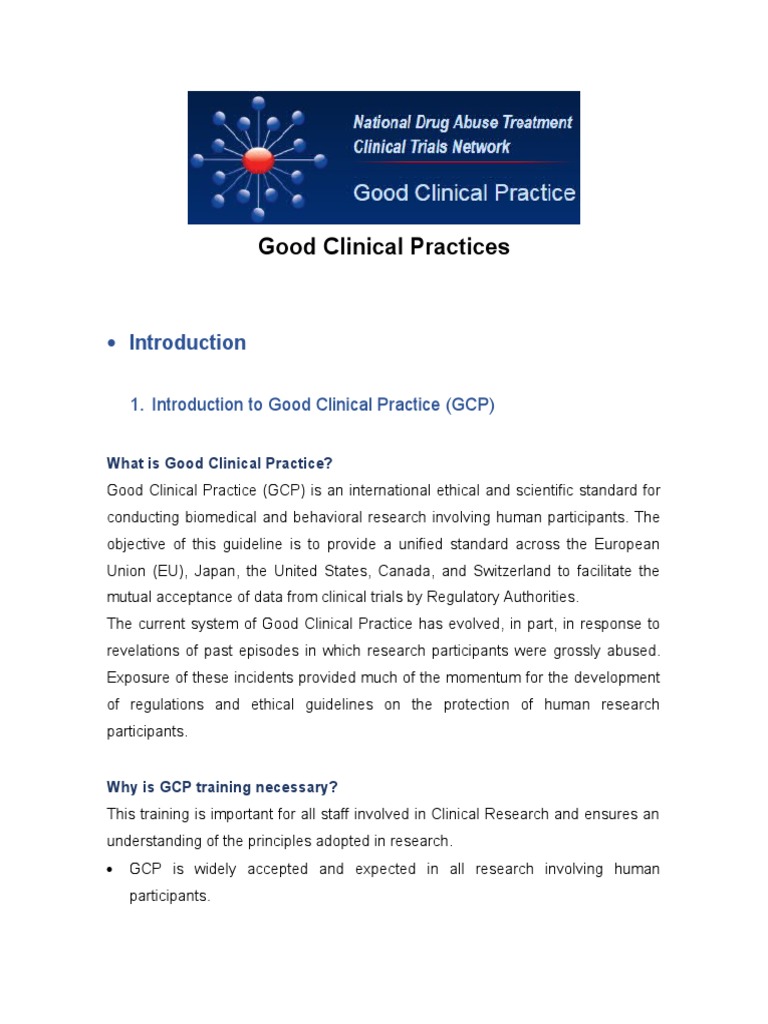 Good Clinical Practices | PDF | Institutional Review Board | Informed ...