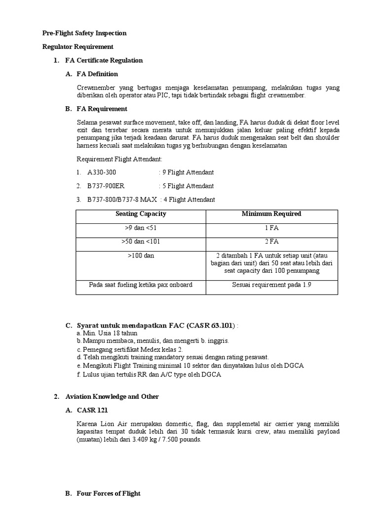 Pre-Flight Safety Check | PDF