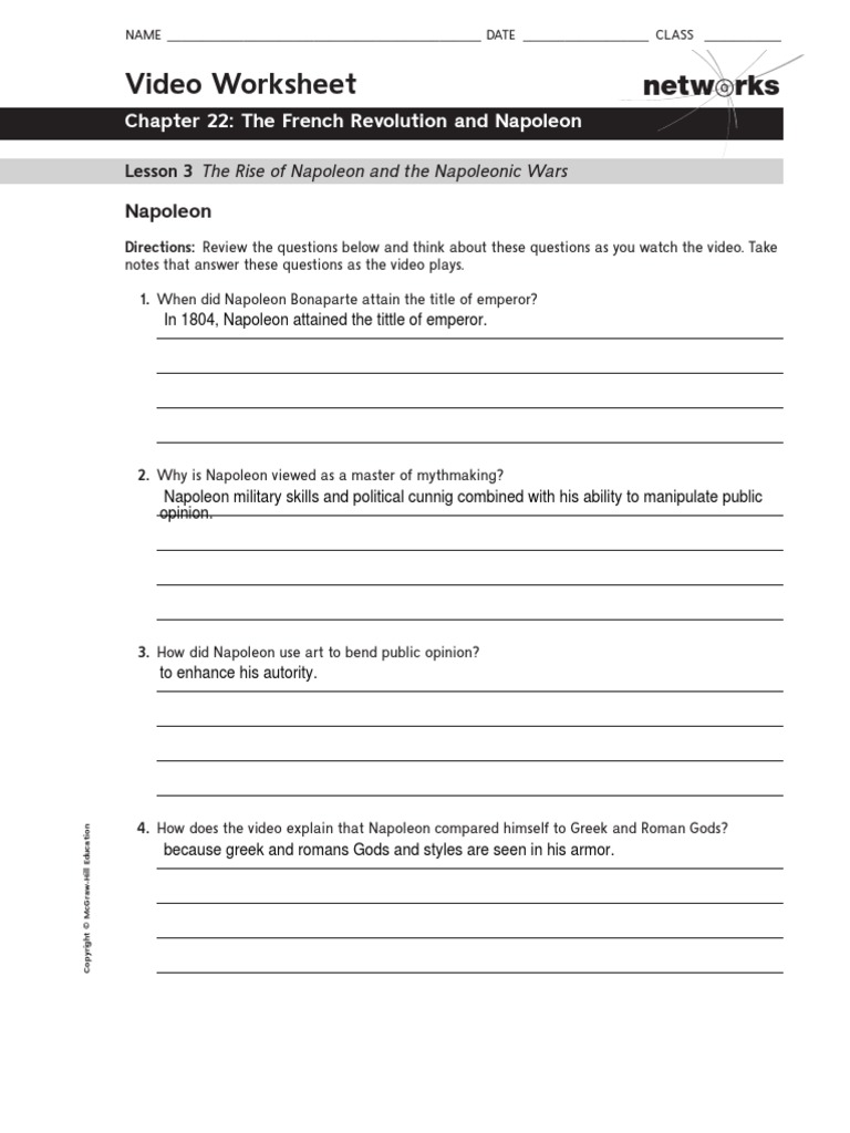 Worksheet: The French Revolution and Napoleon | PDF | Foreign Language ...