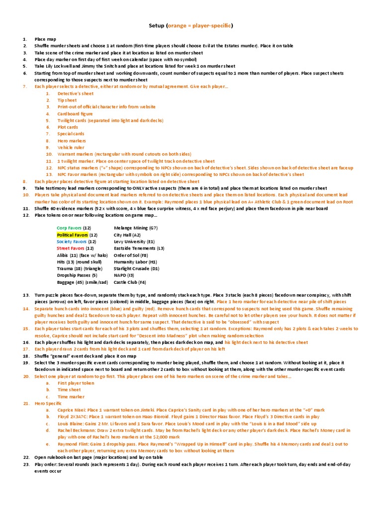 Resumen de Reglas de Juego de Mesa | PDF