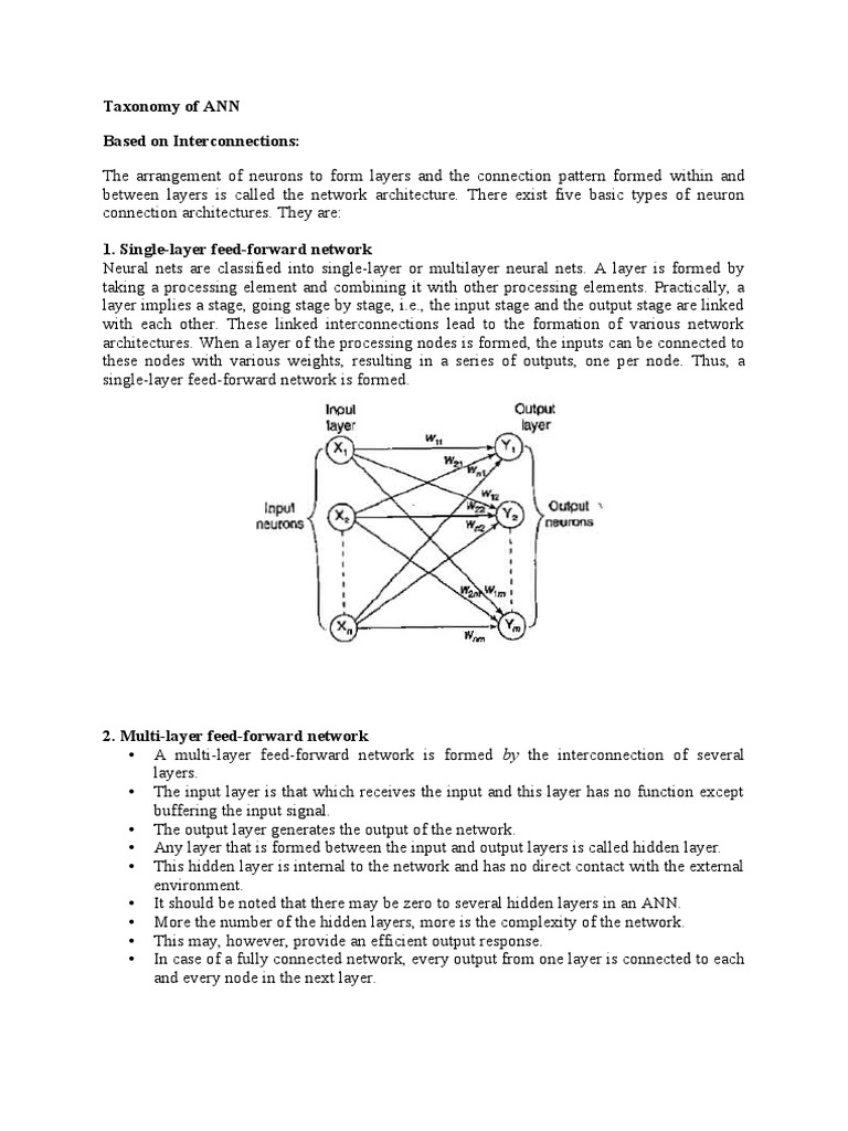 Taxonomy of ANN Architectures | PDF | Computer Science | Cognitive ...