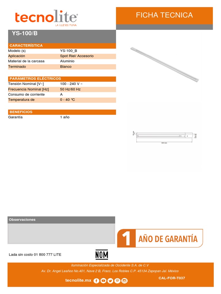 YS-100 B DataSheet | PDF