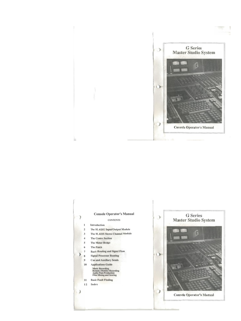 SSL 4000 G Manual | PDF