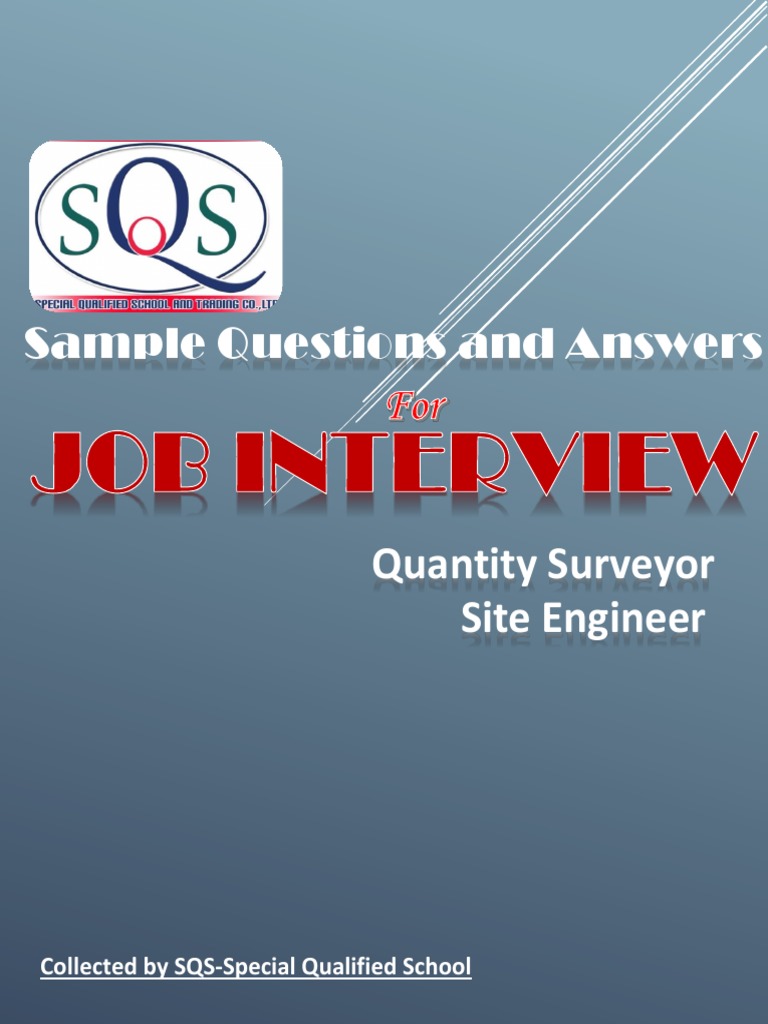Job Interview Q&A for Quantity Surveyors | PDF | Job Interview ...
