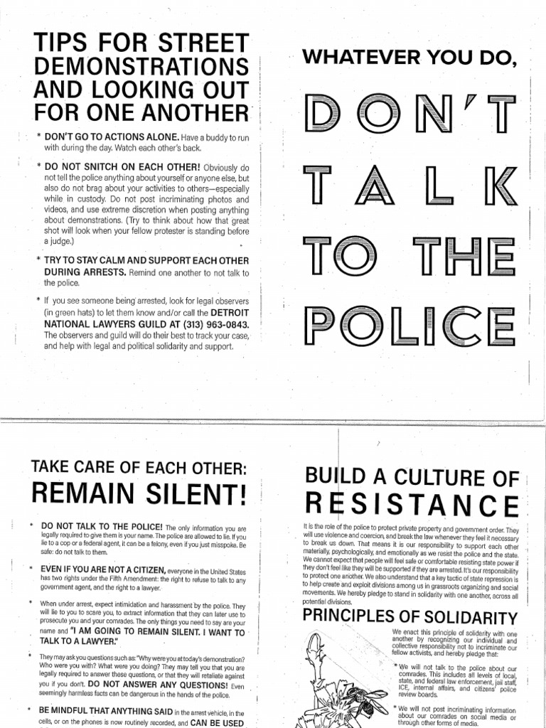Dont Talk To Police Print | PDF