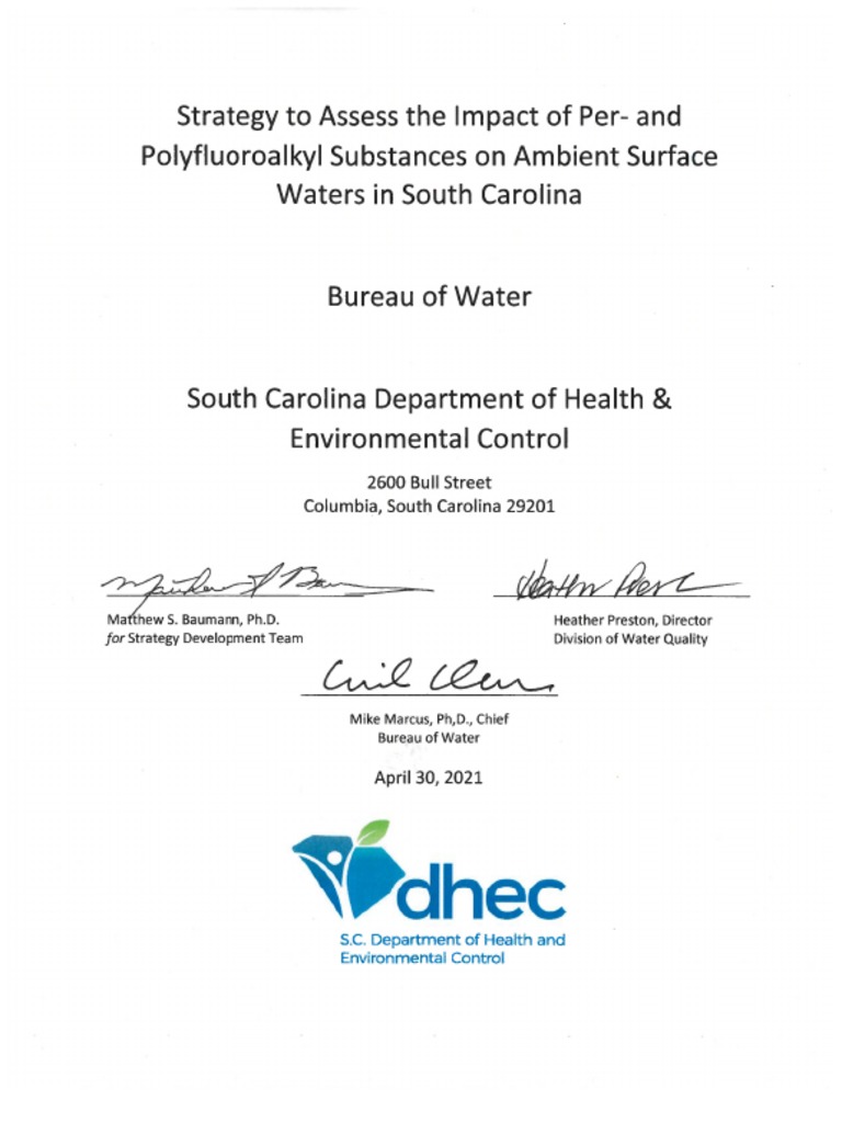 Surface Water PFAS Strategy | PDF | Clean Water Act | Sewage Treatment