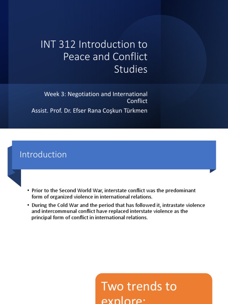 Week 3 Lecture Slides | Download Free PDF | Negotiation | International Relations
