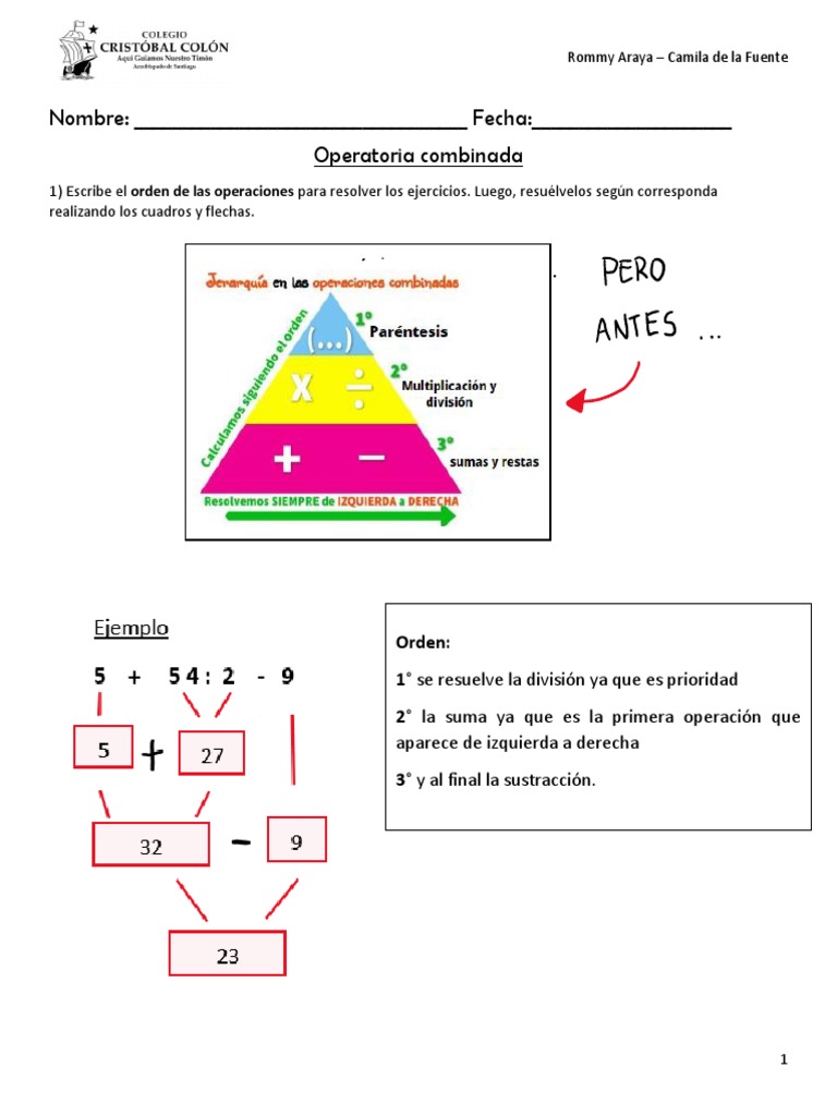 Operatoria Combinada | PDF | Matemáticas