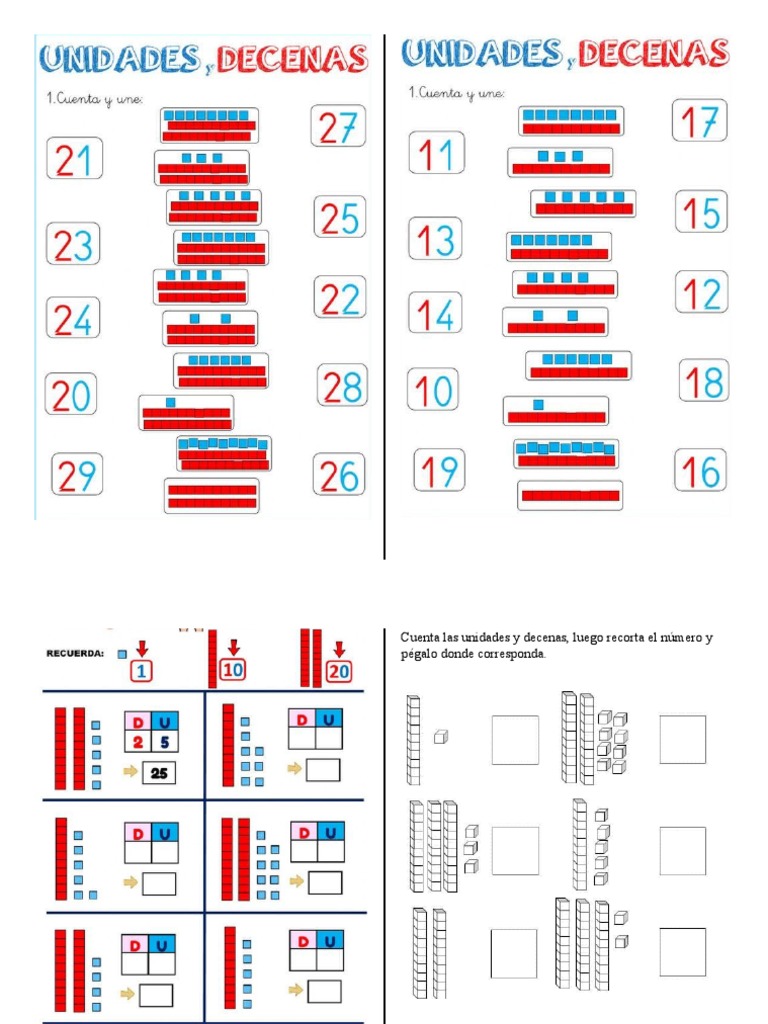 Actividades de Decenas y Unidades | PDF
