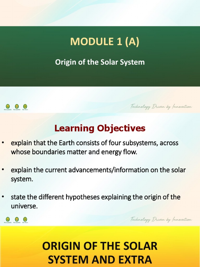 LM1 - ELS - Universe and Solar System-A | PDF | Planets | Solar System