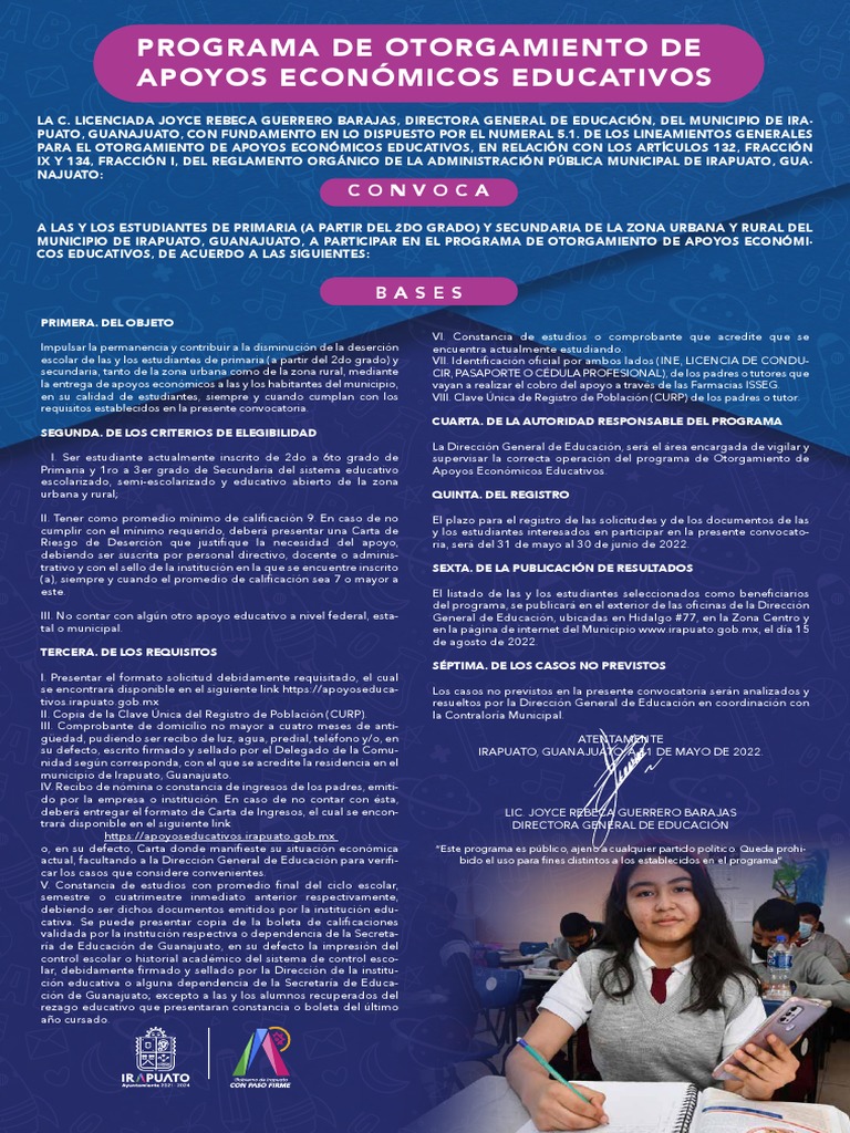 Conv Apoyoseconomicoseducativos | PDF | Gobierno