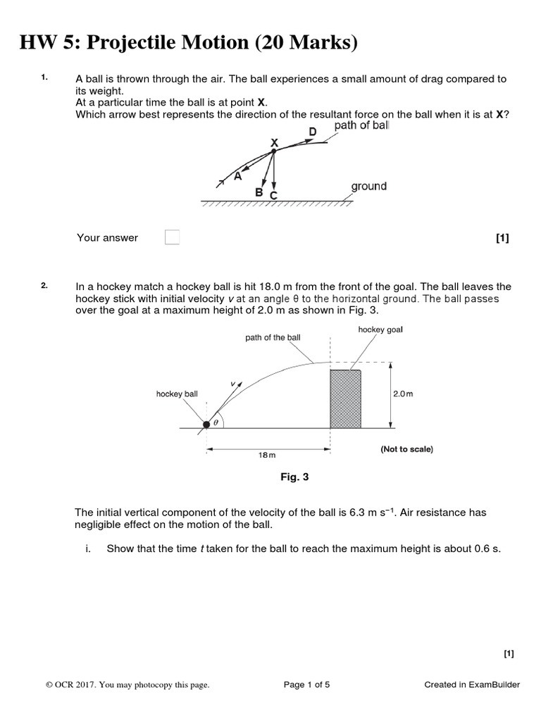 05 Projectile Motion | PDF | Physical Sciences | Physical Quantities