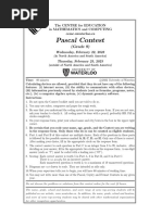 Pascal Contest 2025 Guidelines | PDF | Area | Mathematics