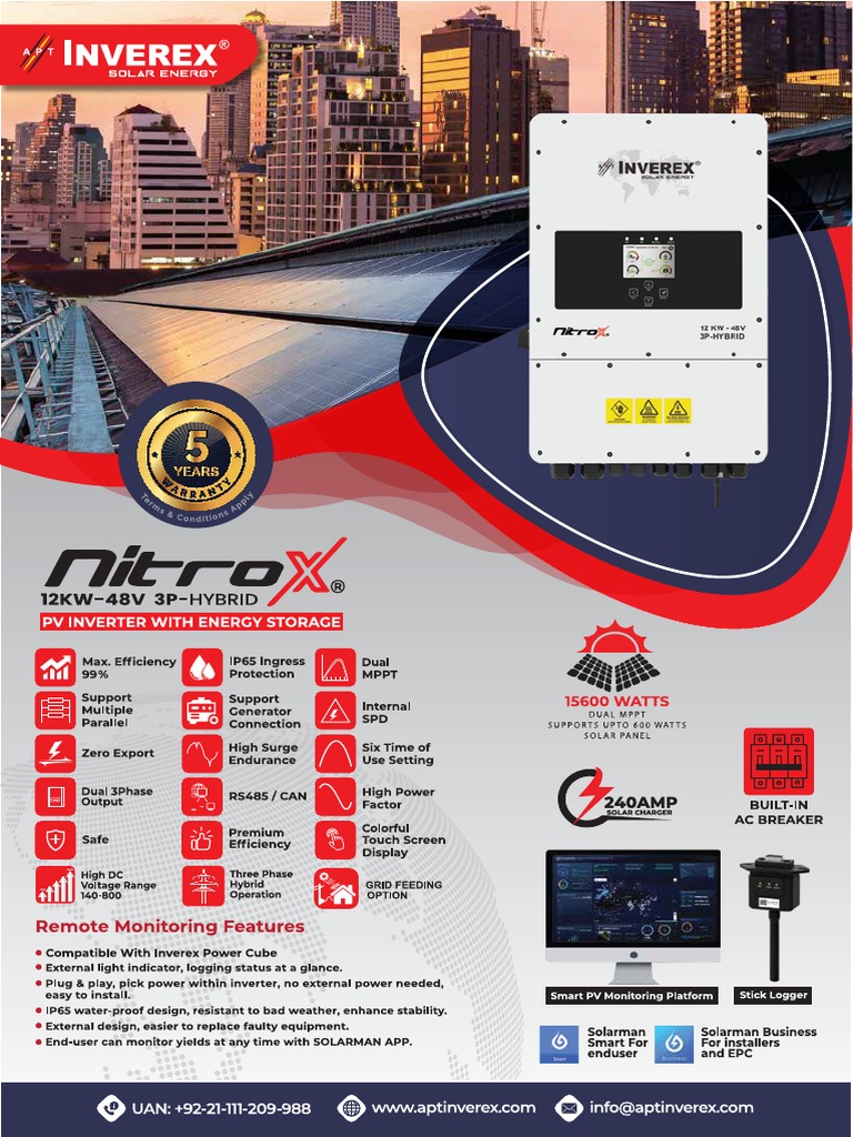 Inverex Nitrox 12kw Hybrid Solar Inverter | PDF