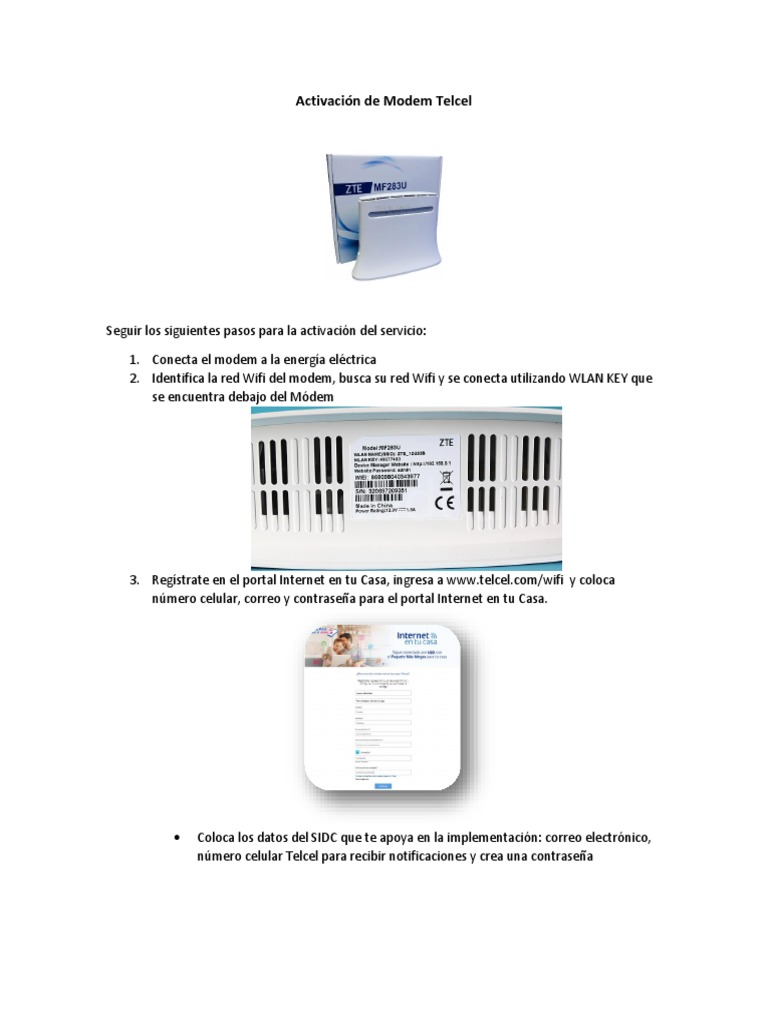 Activacion Modem Telcel | PDF | Informática