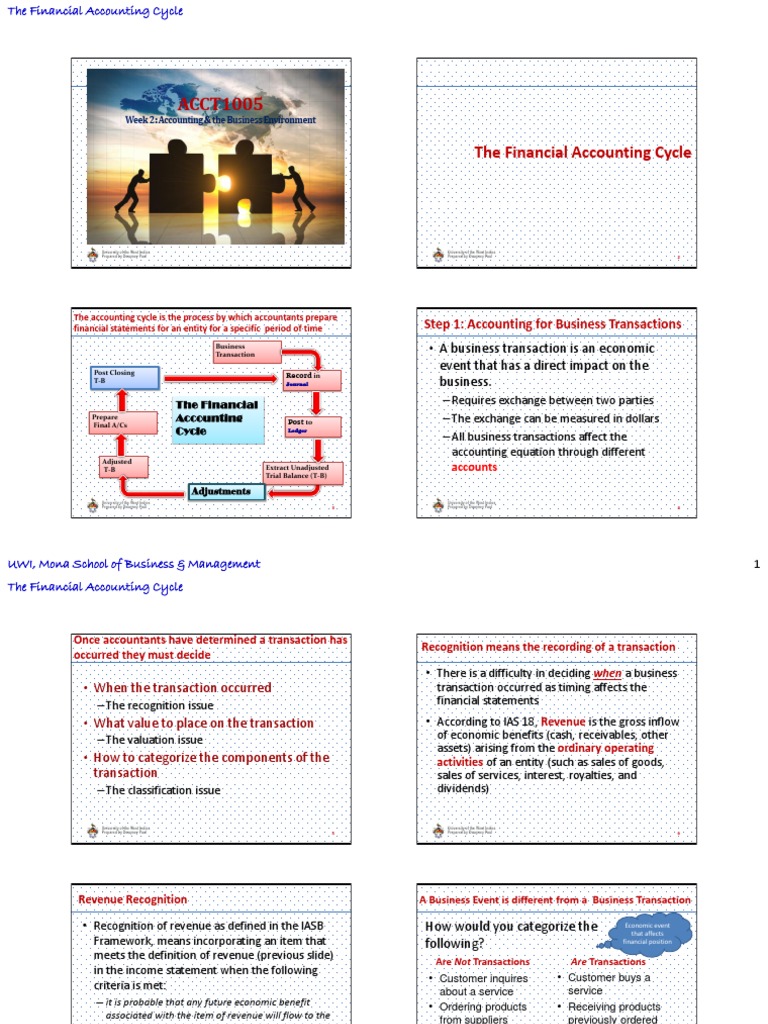 Lecture Presentation - The Financial Accounting Cycle | PDF | Debits And Credits | Economies