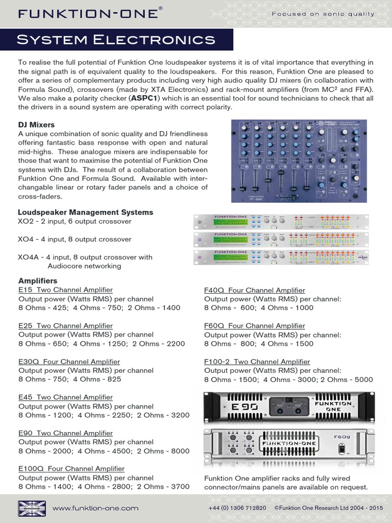 System Electronics: DJ Mixers | Download Free PDF | Amplifier | Loudspeaker
