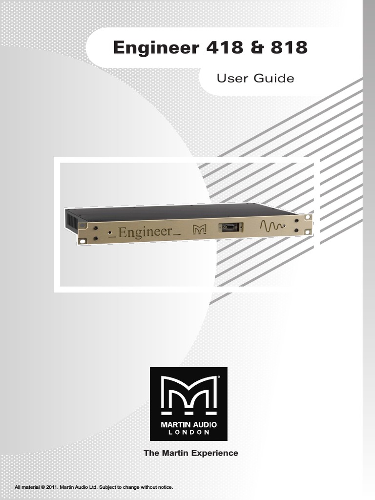 Engineer 418 & 818: User Guide | PDF | Electrical Connector | Power Supply