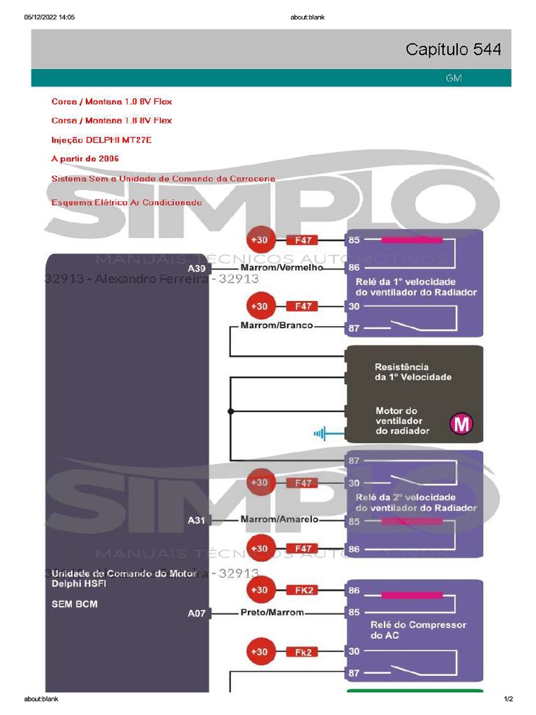 Esquema Eletrico Corsa | PDF