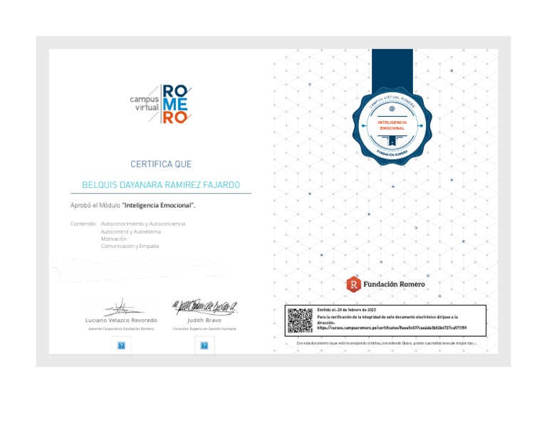 Certifica Que: Belquis Dayanara Ramirez Fajardo | PDF