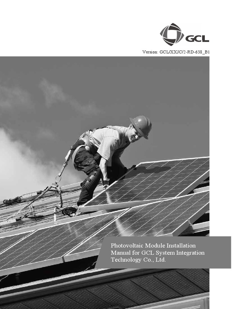 GCL Photovoltaic Module Installation Guide | PDF | Photovoltaics ...