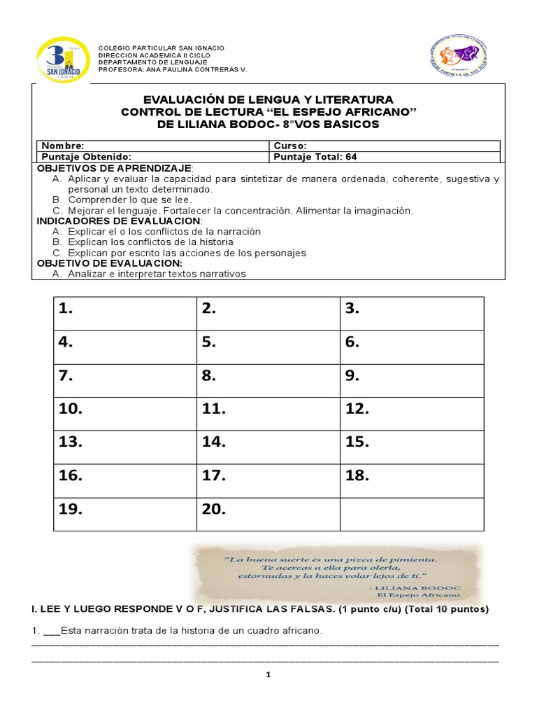 El Espejo Africano PRUEBA 8VOS | PDF | Esclavitud