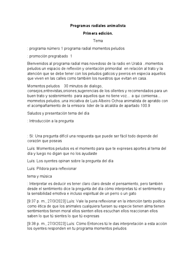 Programs Radiales | PDF | Las emociones | Metafísica de la mente