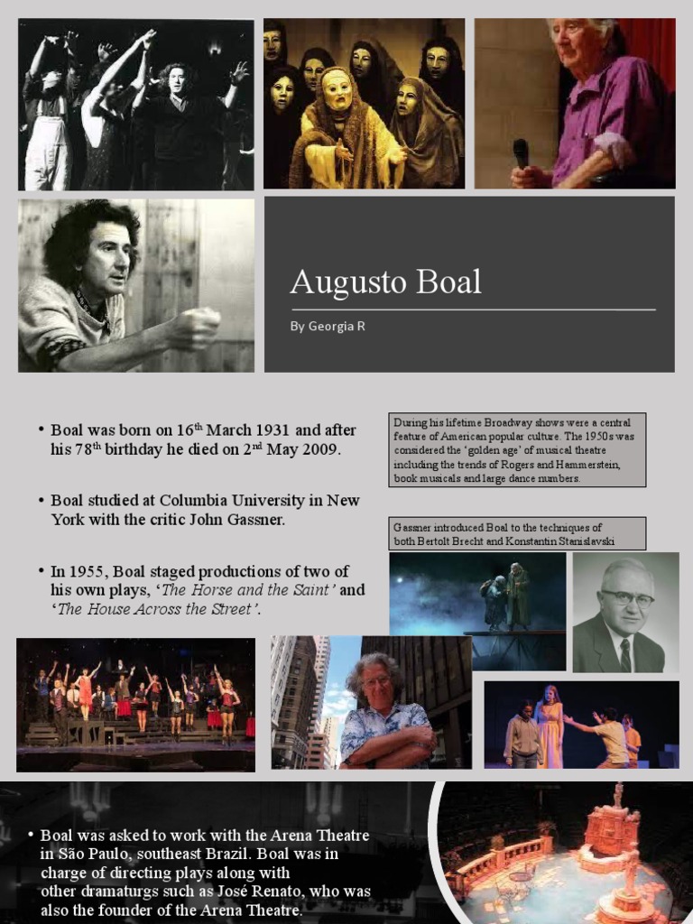Augusto Boal: Theatre Innovator | PDF | Theatre | Performing Arts
