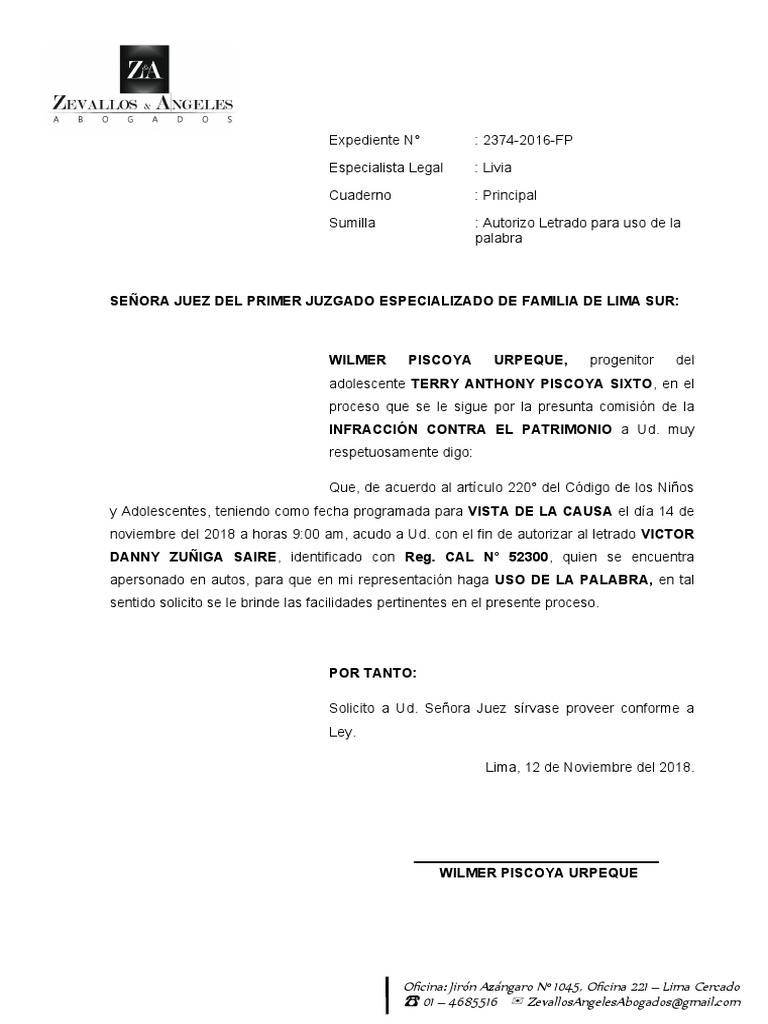 Autorizo Uso de La Palabra | PDF