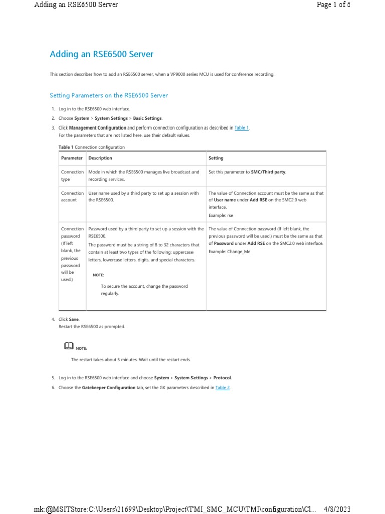 Add RSE Server | PDF | Session Initiation Protocol | Transport Layer Security