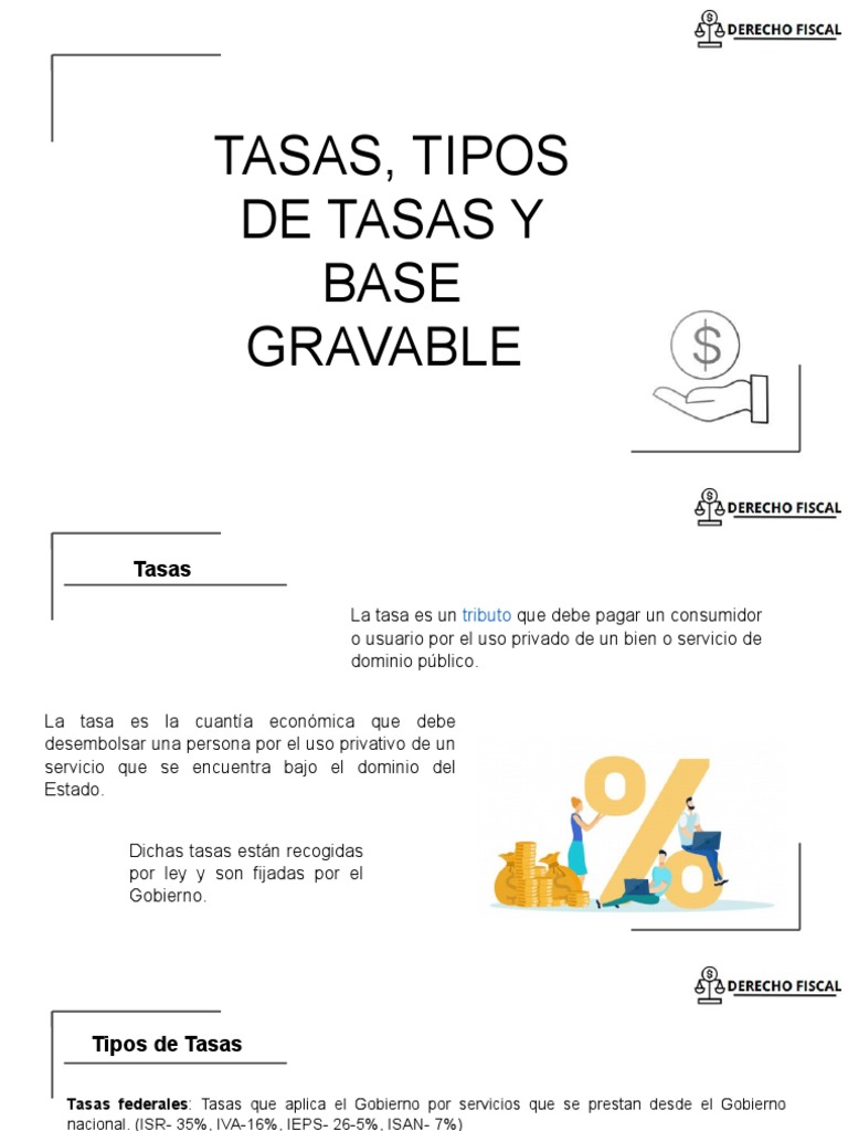 Tasas, Tipos de Tasas, Base Gravable | PDF