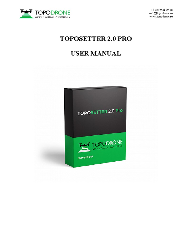 User Manual TOPOSETTER 2.0 Pro | PDF | Computer File | Computing