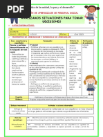Sesión de Aprendizaje - Resolución de Conflictos | PDF | Aprendizaje | Evaluación